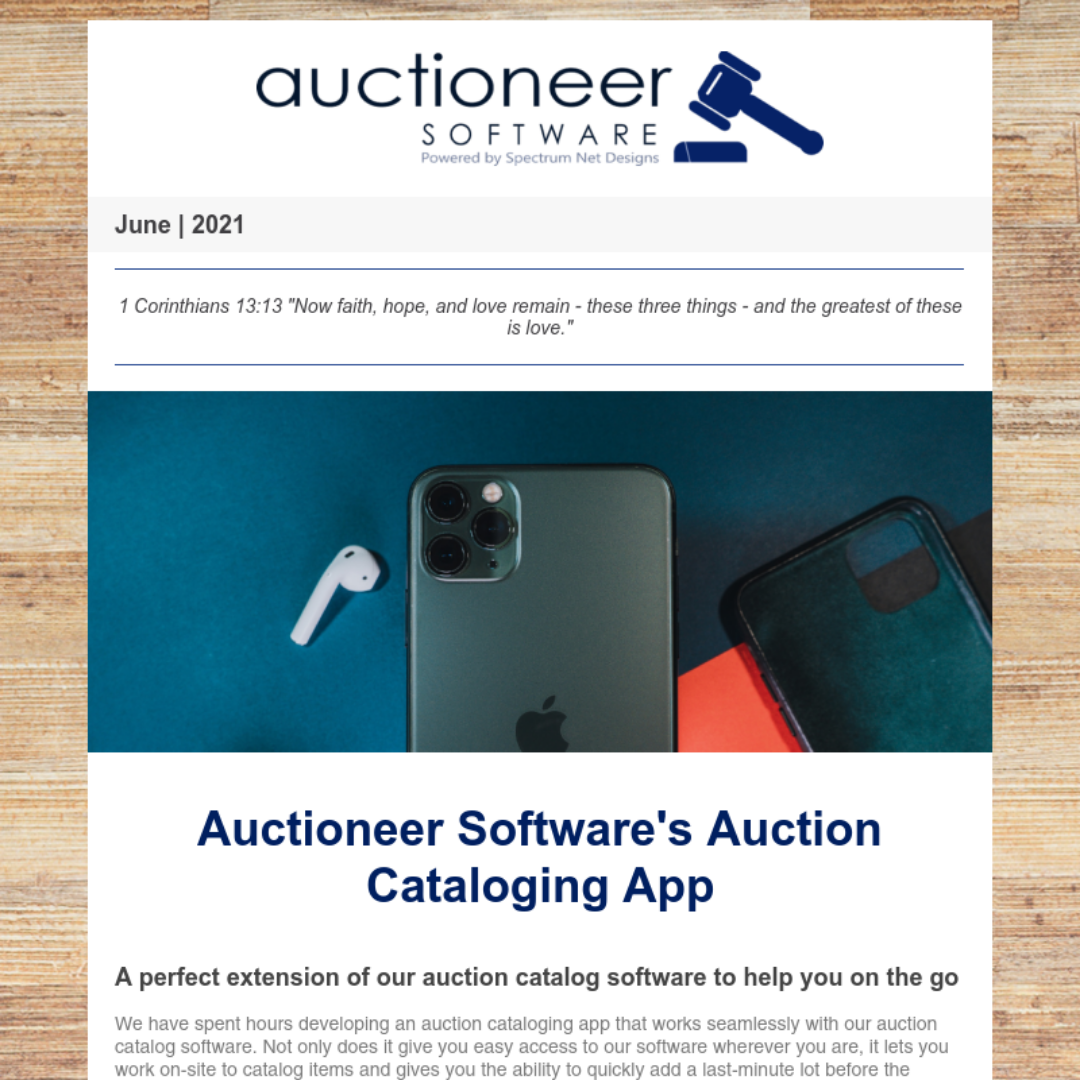 Newsletters | Auctioneer Software