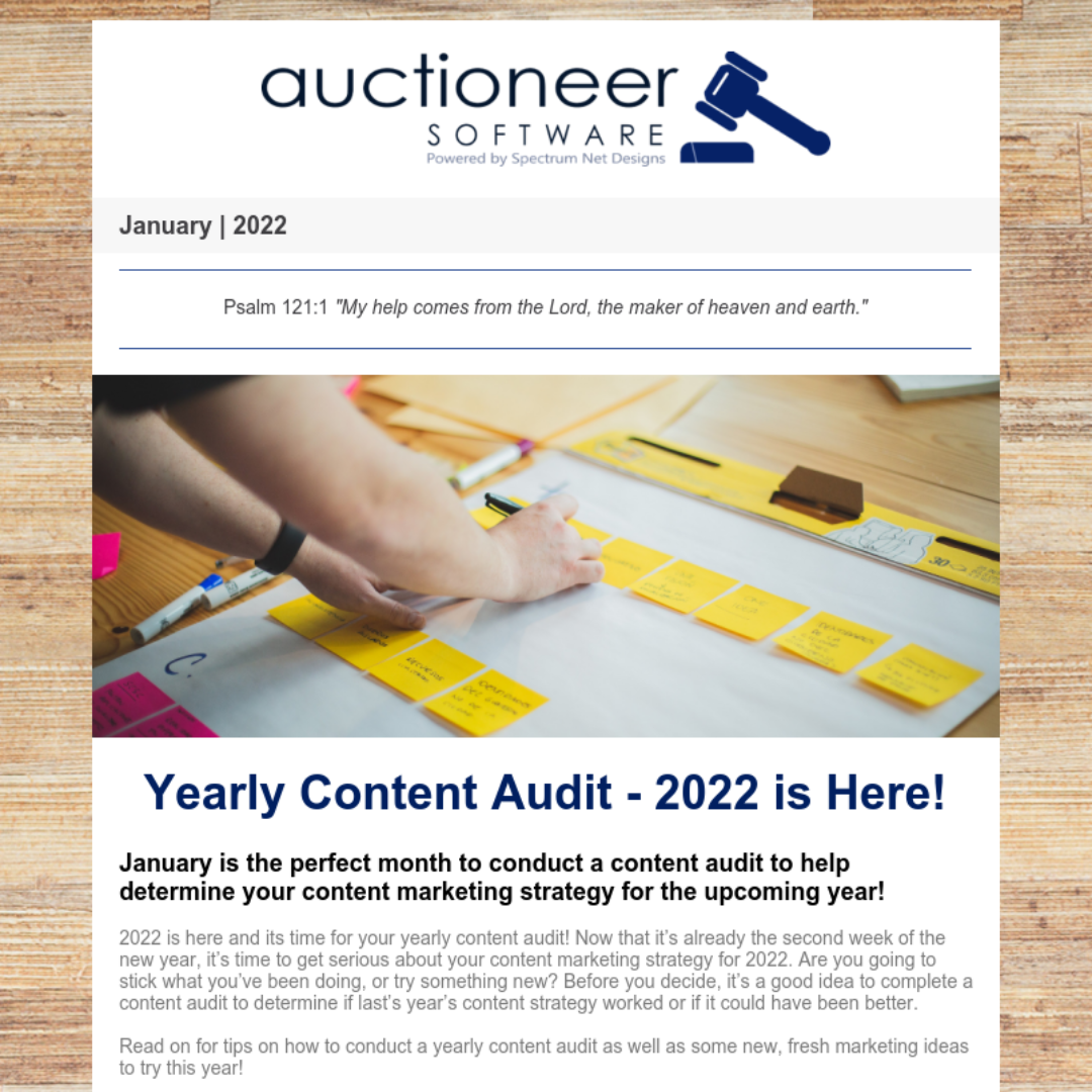 Newsletters | Auctioneer Software
