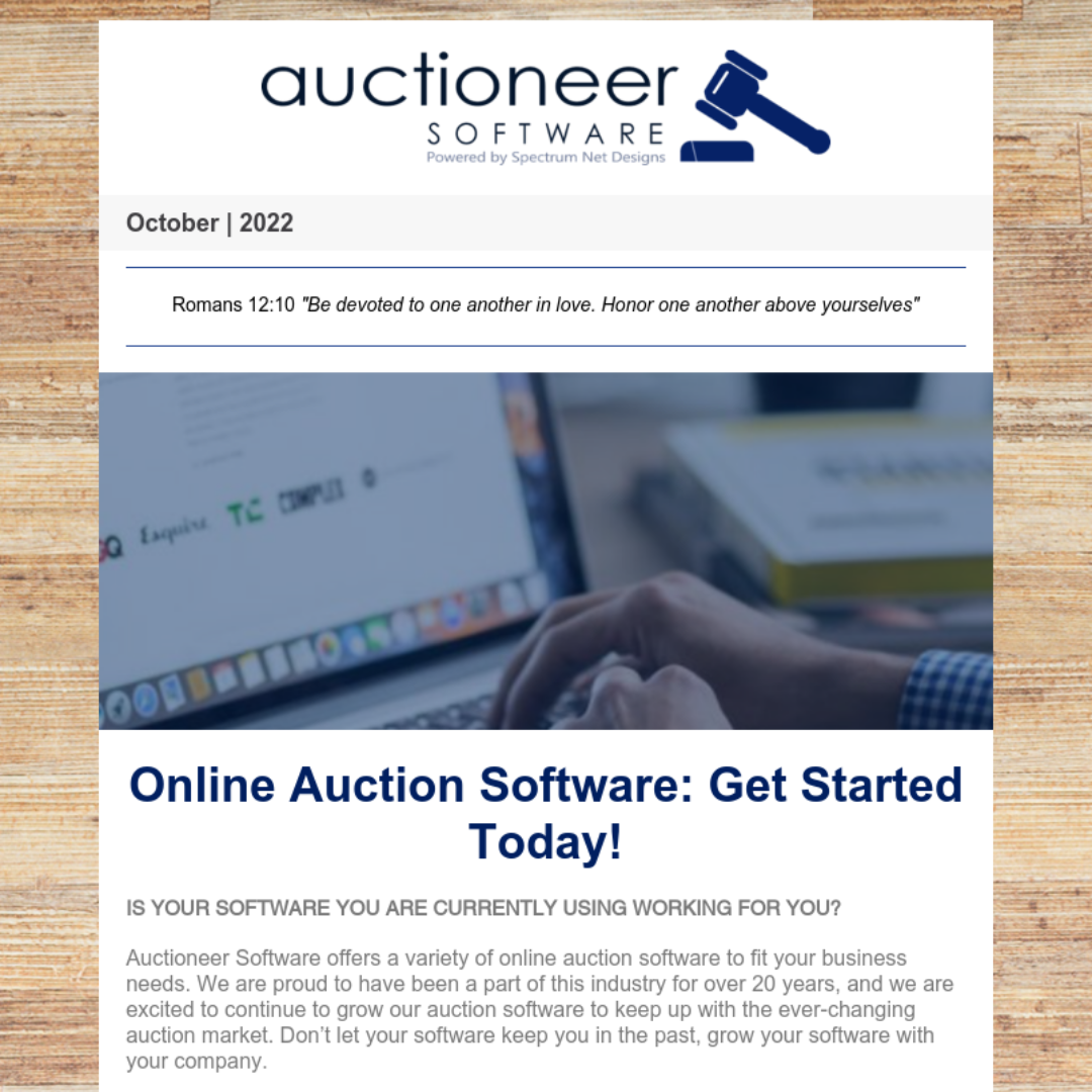 Newsletters | Auctioneer Software