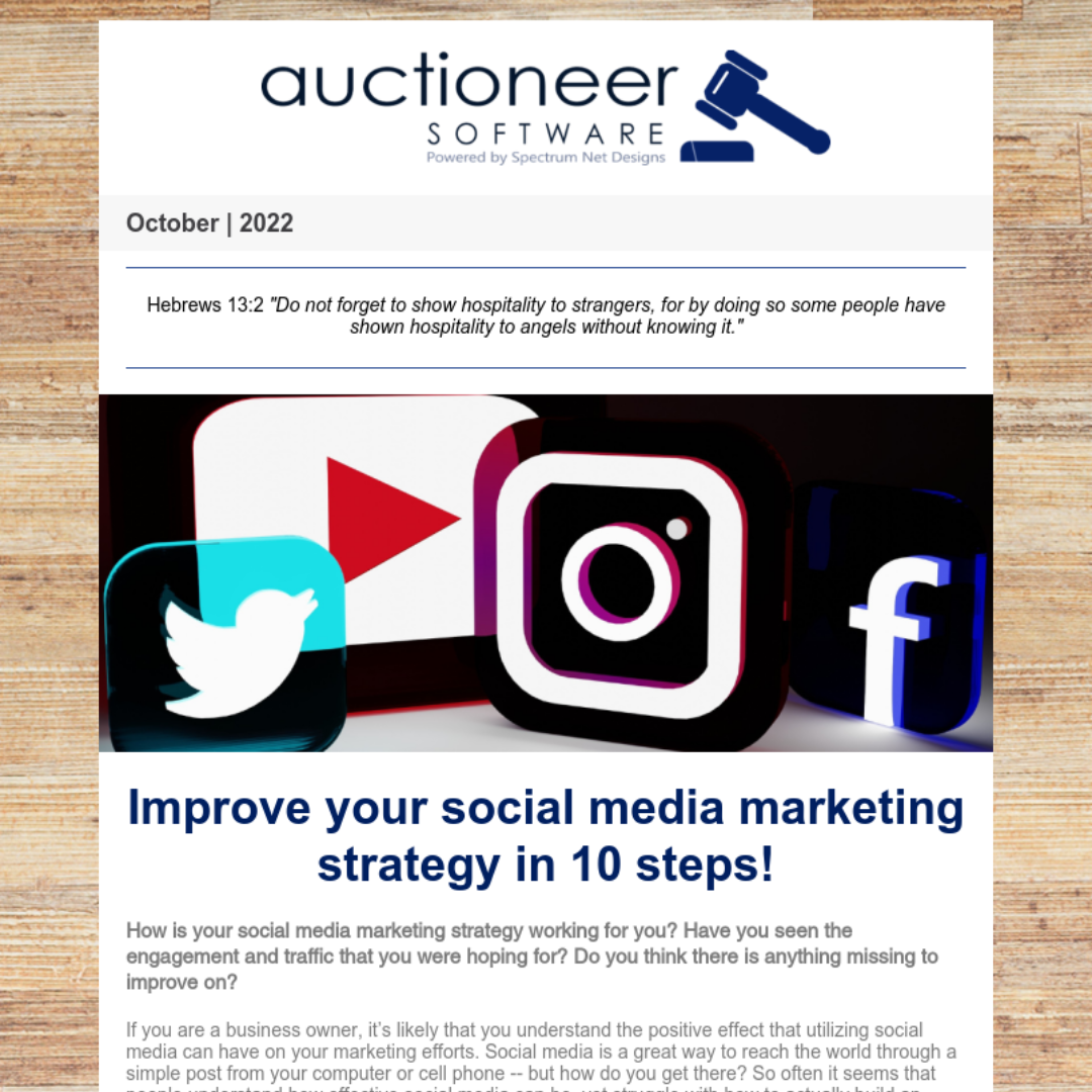 Newsletters | Auctioneer Software