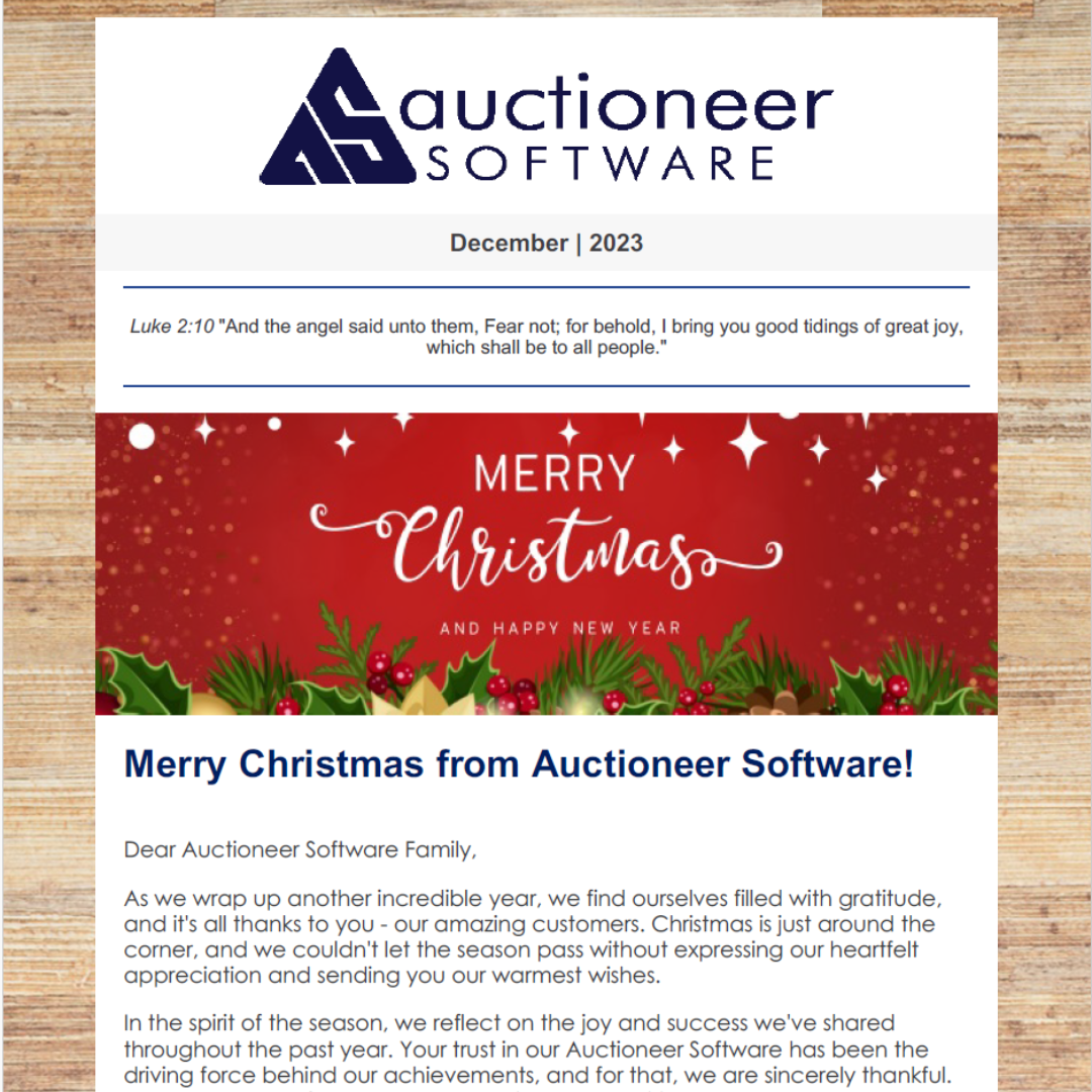 Newsletter | Online Auction Software | Auctioneer | Grand Rapids